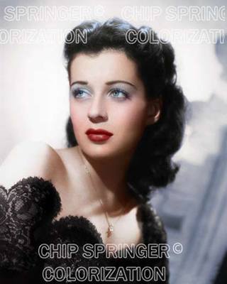 GAIL RUSSELL IN A BLACK LACE DRESS (#2) BEAUTIFUL COLOR PHOTO BY CHIP ...