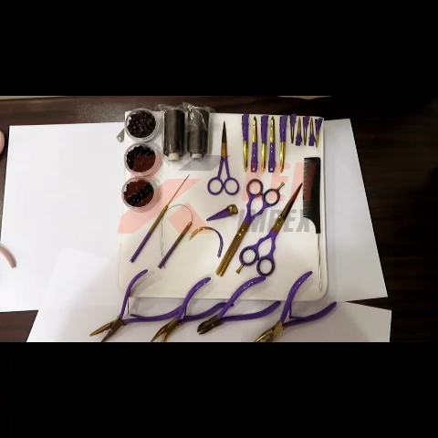 Hair Extension Kit 4 Pliers, 3 Scissors, Loop Hook, Comb, Hair Clipper ...