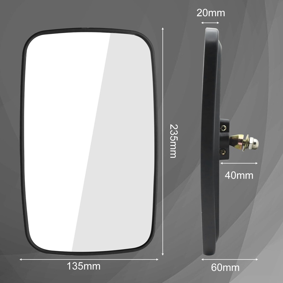 Forklift Rearview Mirror Square HD Wide-Angle Tractor Mirror Convex ...