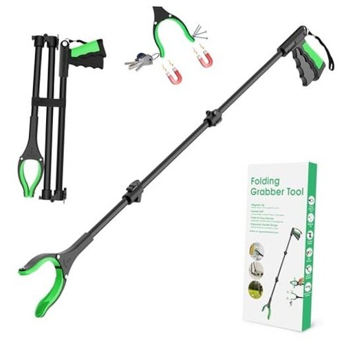 52" Extra Long Grabber Reacher Tool, Foldable Reacher Grabber Pickup ...