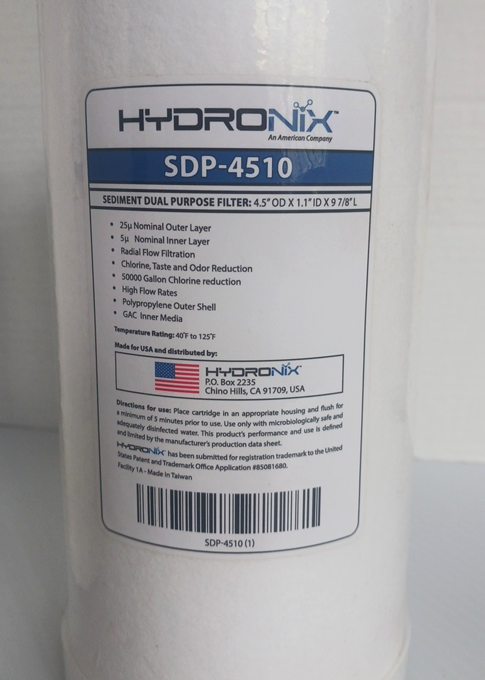 2 Pack - Hydronix SDP-4510 Dual Purpose Radial Flow Cartridge 4.5" x 10" | eBay