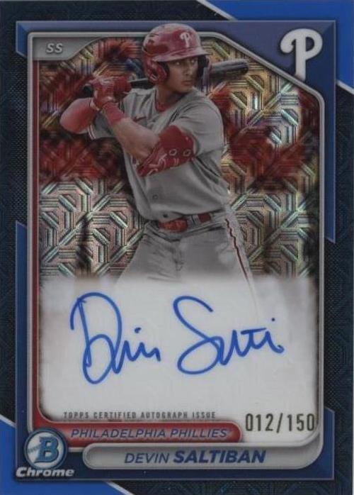 2024 Bowman - Chrome Prospect Mega Box Autographs Devin Saltiban #BMA ...