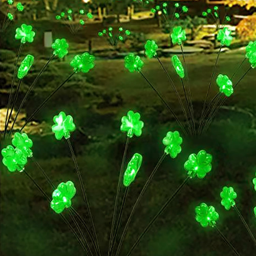 St Patrick'S Day Decorations Solar Shamrock Garden Stake Lights,2 Packs ...
