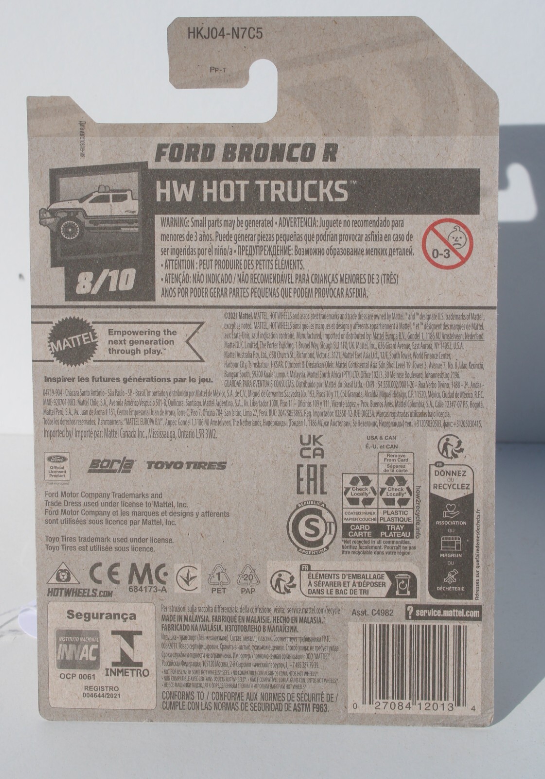 Hot Wheels Hot Trucks Black Ford Bronco R 8/10 FNQHotwheels F2216 | eBay