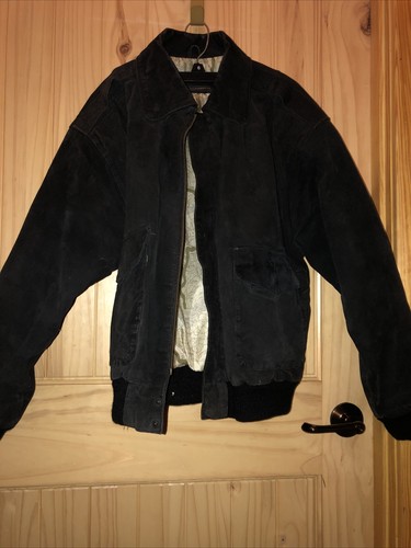 Comint Black Suede Leather Biker Jacket Size S Small | eBay