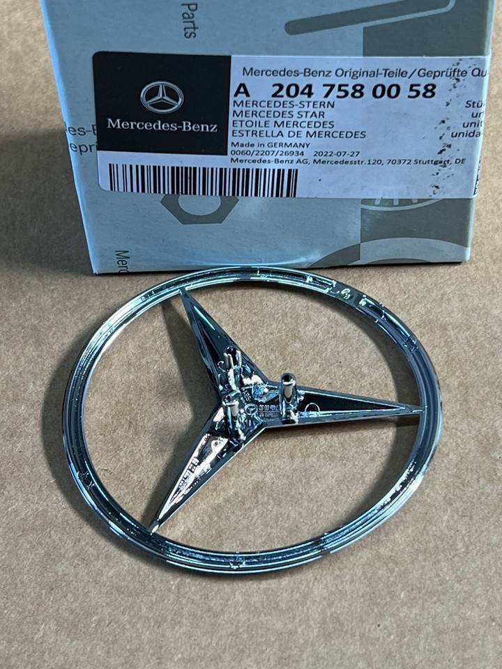 Mercedes-Benz W204 C-Class Genuine Trunk Emblem Star C250 C300 C350 C63 ...