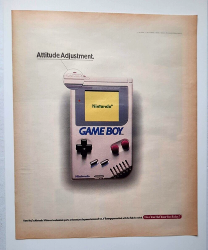 1992 Nintendo Game Boy "Attitude Adjustment" Original Print Ad | eBay