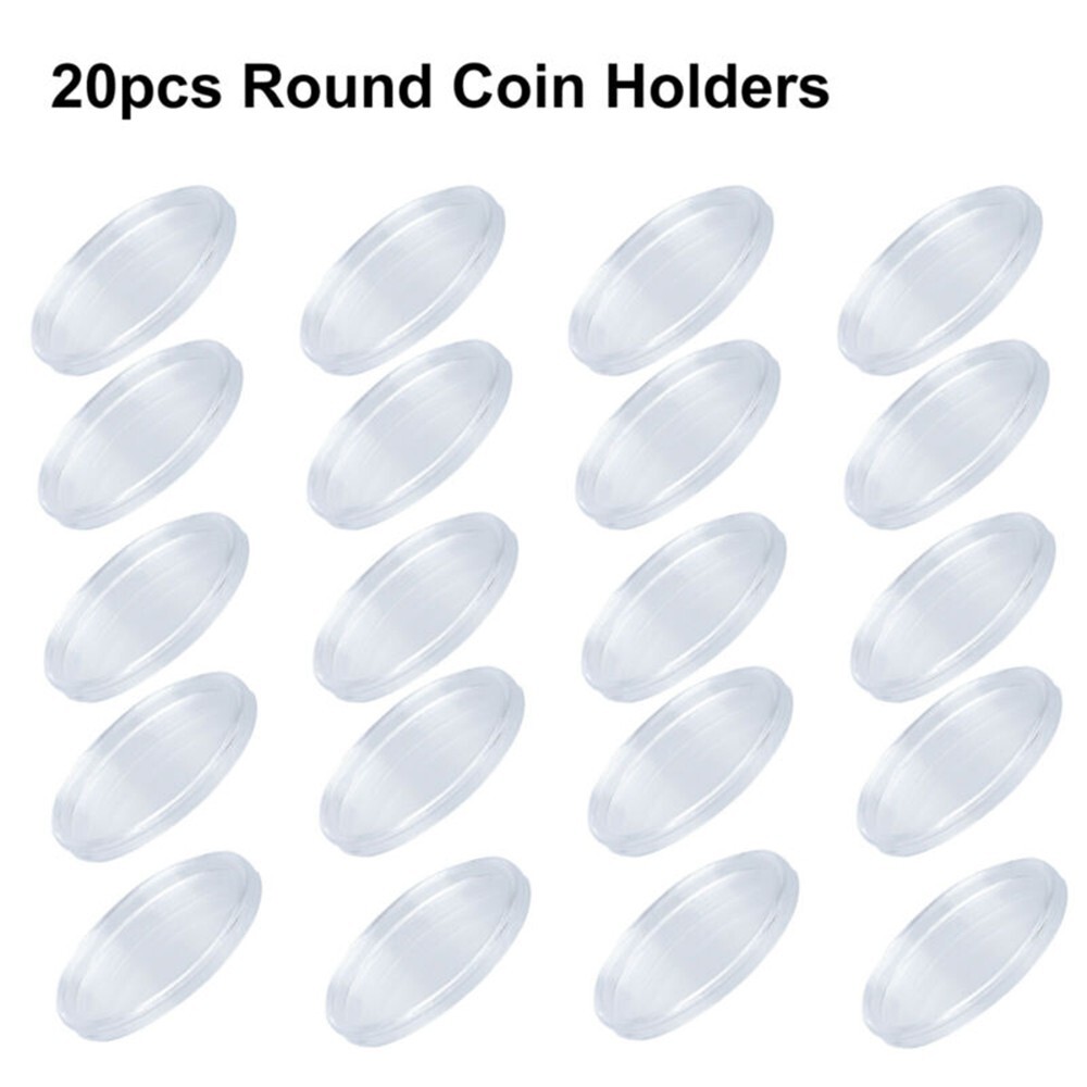 Protective Coin Holder Capsule Storage Box with Peelable Pads Set of 20 ...