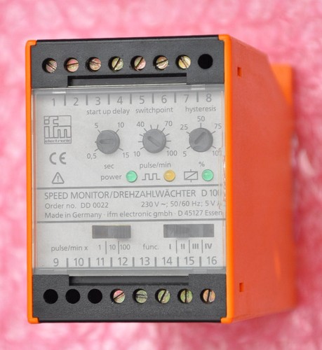 IFM D100 SpeedMonitor/Speed Monitor Type: DD 0022 | eBay