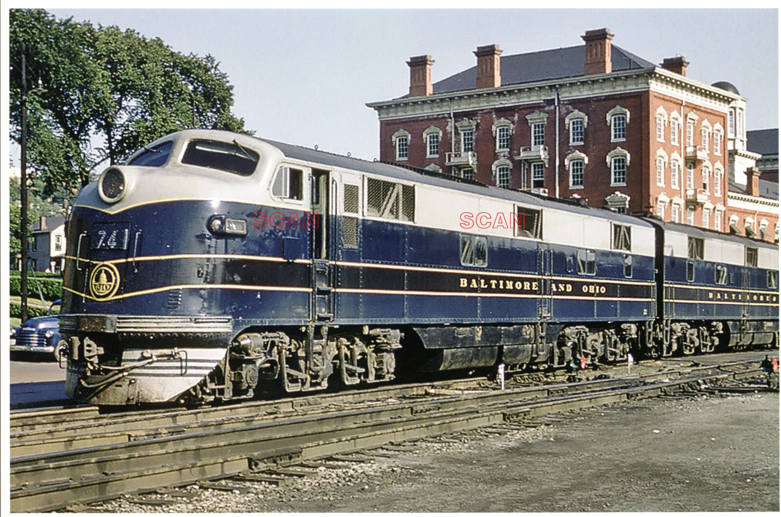25AA395 RP 1955/2000s BALTIMORE & OHIO RR LOCO #74 CUMBERLAND MD | eBay