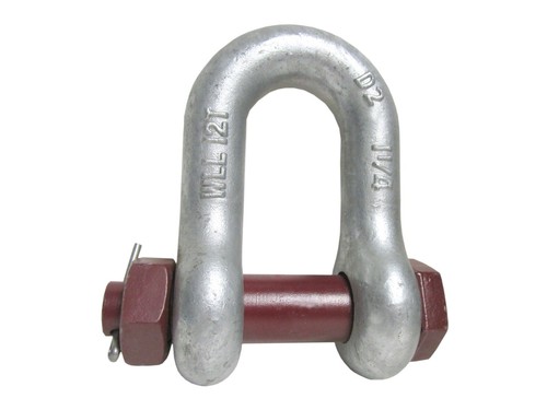 1-1/4" Hot Dip Galvanized Safety Bolt Chain Shackle 12 Ton WLL Rigging ...