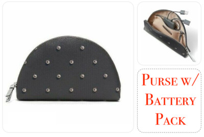 Banana Republic Pearl Half-Moon Phone-Charging Purse Faux Leather ...
