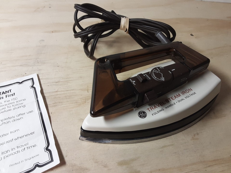 GE The Small Wonder Foldable Travel Steam or Dry Iron F50 General ...