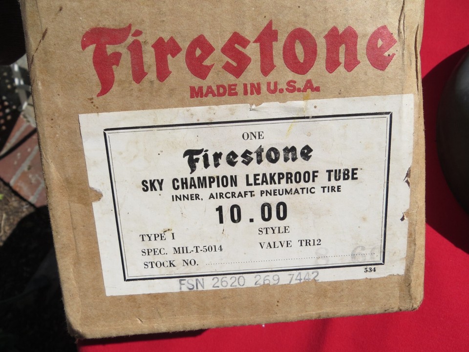 Vintage Unused Firestone Aircraft Tire Tube W / Box NOS | eBay