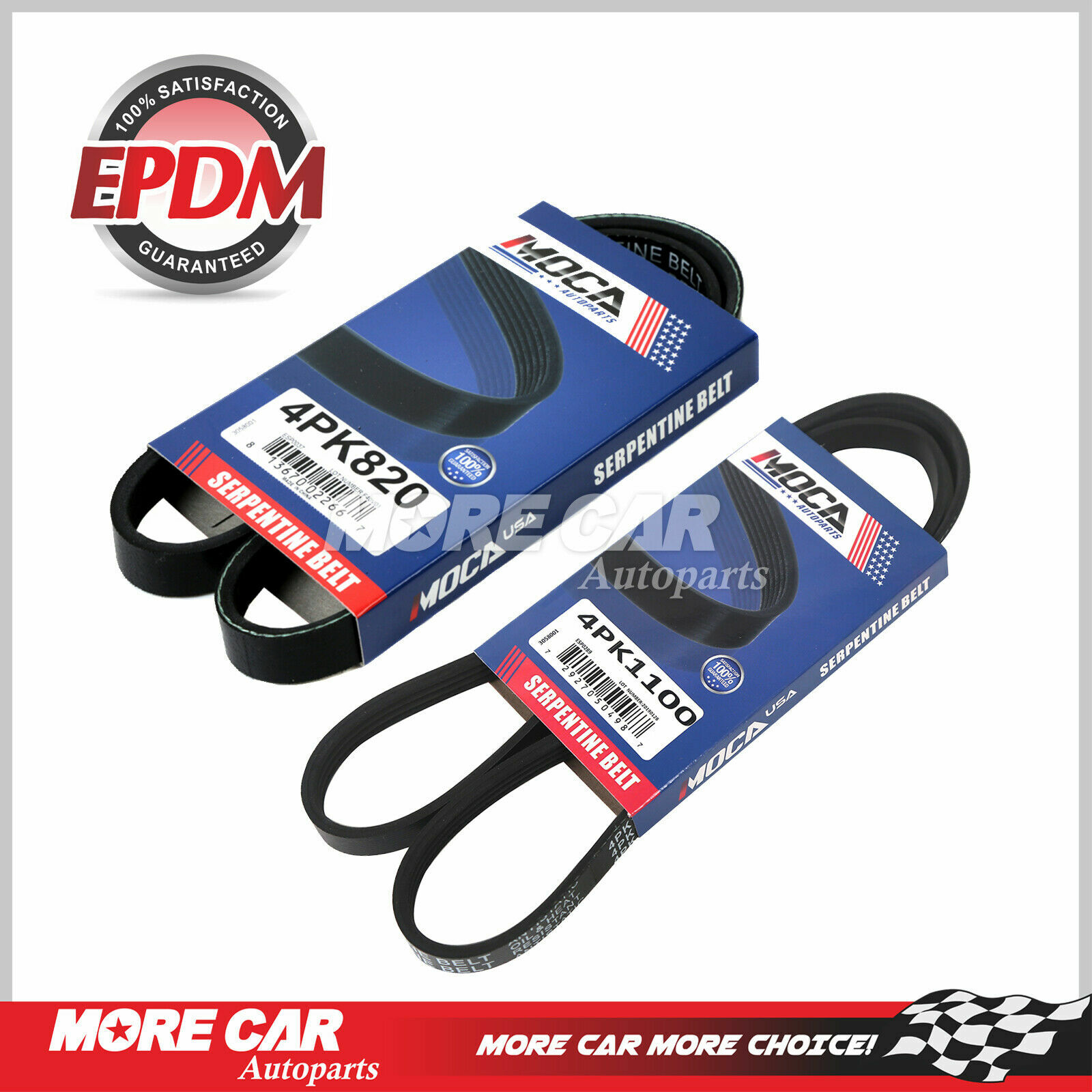 EPDM 2X Drive Belt Set A/C-ALT-PS for 1992-1995 Toyota Paseo 1.5L ...