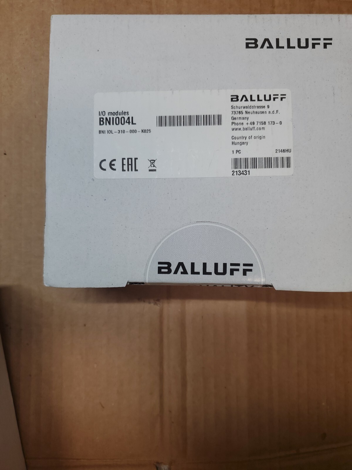 1PCS NEW BALLUFF BNI004L BNI IOL-310-000-K025 | eBay