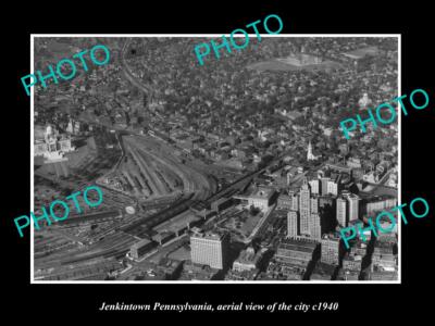 OLD 8x6 HISTORIC PHOTO OF JENKINTOWN PENNSYLVANIA AERIAL VIEW OF CITY ...