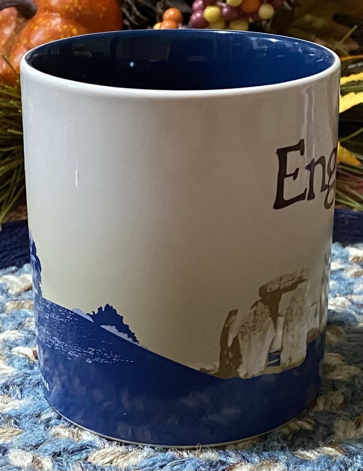 Starbucks England Mug 2016 Global Icon Series 16oz Blue Interior | eBay