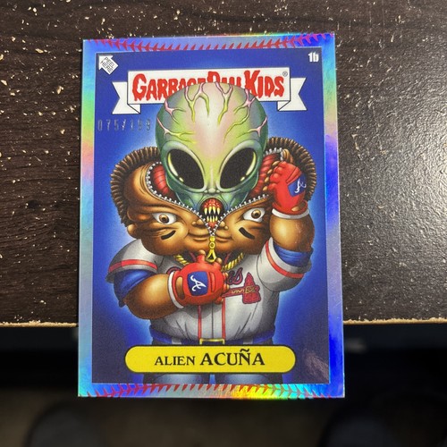 Alex Pardee GPK Series 2 Alien Acuna 1b Baseball Threads Foil | eBay