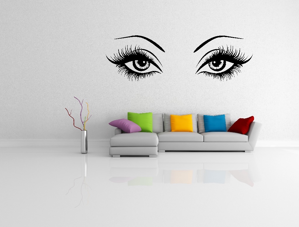Eyes Wall Decal Highest Quality Photographs One Way Vision Sticker