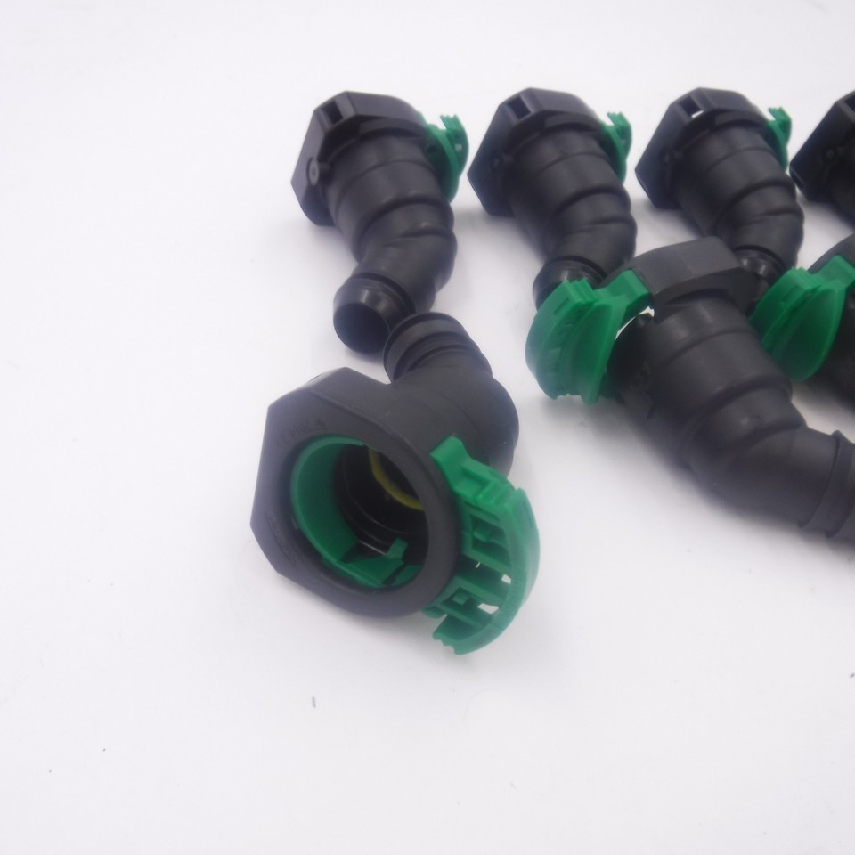 10x 5/8" Auto Fuel Line 45 Degree Quick Connect Fitting Connector Elbow ...