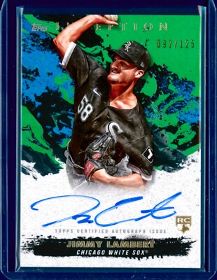 Jimmy Lambert 2021 Topps Inception Rookie Auto GREEN #RESA-JLA (White ...