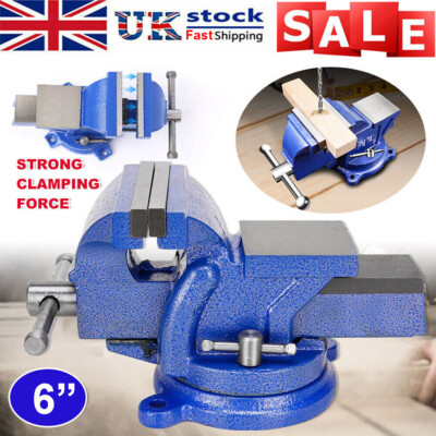 6" Heavy Duty Work Bench Vice Engineer Jaw 360° Swivel Base Workshop ...