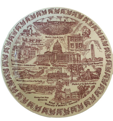 Souvenir State Collector Plate Vintage Vernon Kilns Missouri Landmarks ...