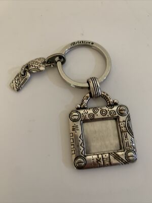 Brighton Mini Photo Frame Keychain Key Ring FOB Heart Charm Silver P ...