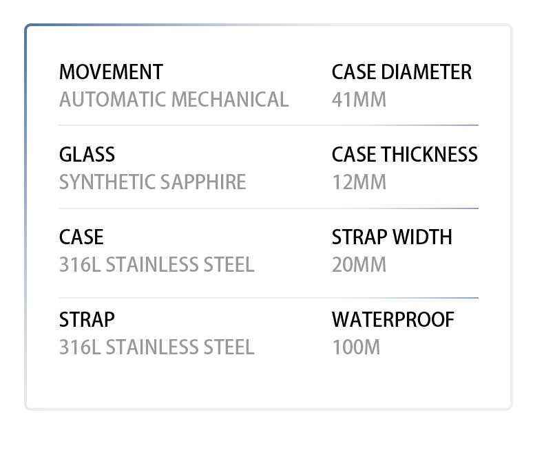 Welly Merck Automatic Mechanical Men's Watch 10ATM World Time Sapphire ...