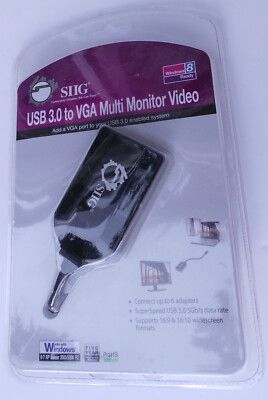 SIIG USB 3.0 to VGA Multi Monitor Video Adapter (JU-VG0211-S1) NEW ...