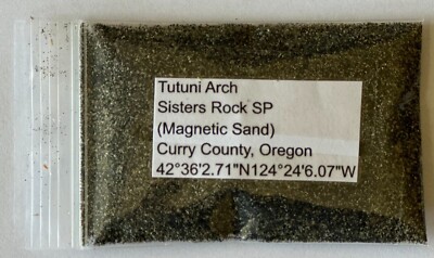 Oregon Tutuni Arch Sisters Rock Beach Magnatic Sand Sample | eBay