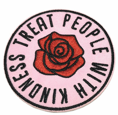 Treat People With Kindness 70s hippie retro boho love applique Hook ...