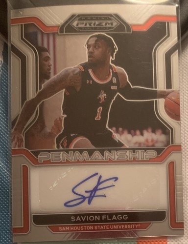 Savion Flagg Sam Houston State Basketball Panini Prizm Autograph Rookie ...