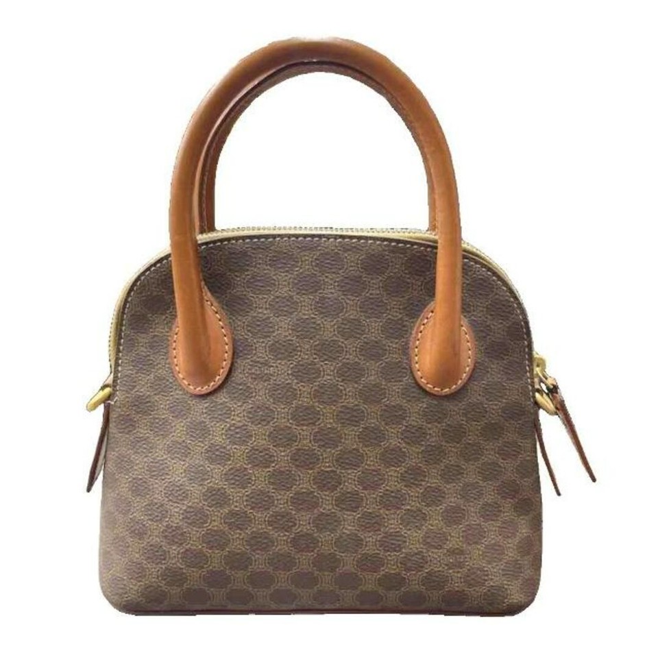 Celine Macadam Pattern Mini Handbag PVC Leather Brown AA | eBay UK