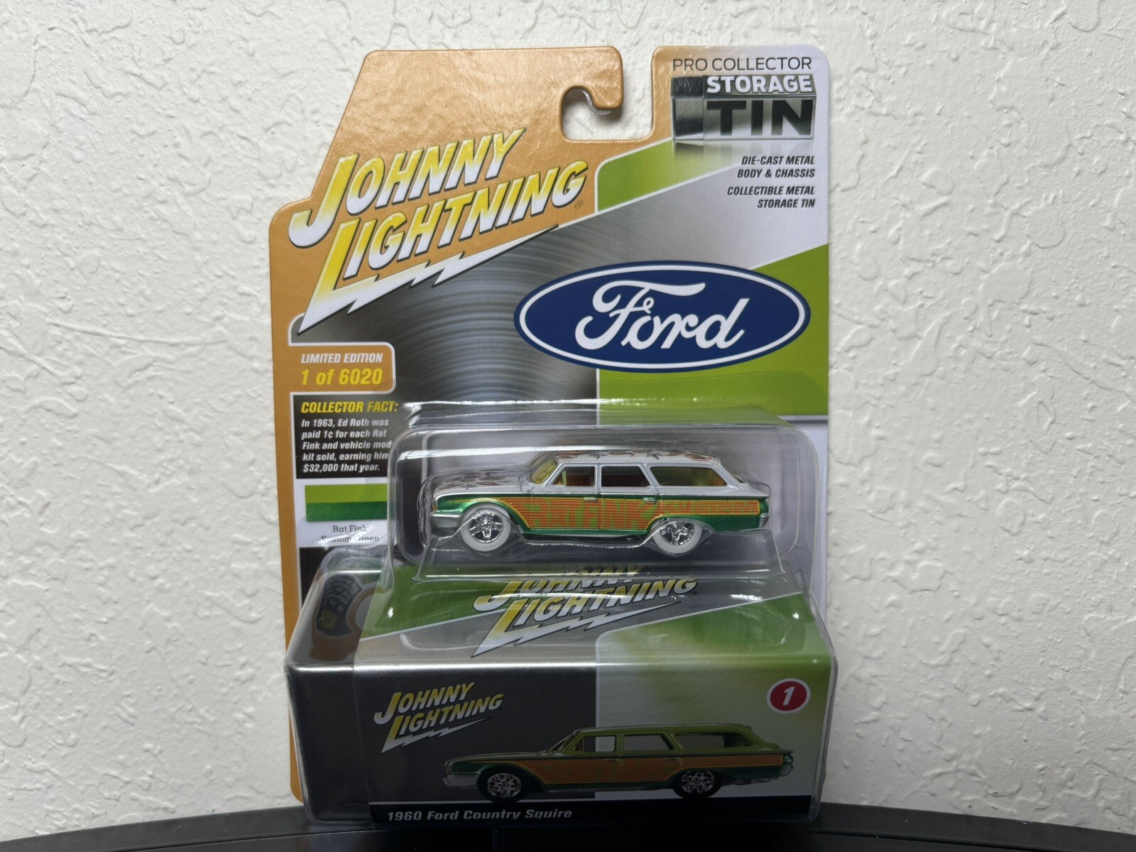 Rare Johnny Lightning Rat Fink 1960 Ford Country Squire Chase White ...