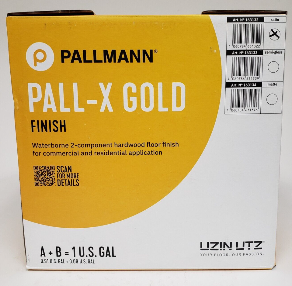 Pallmann Pall-X Gold Hardwood Floor Finish A+B Warterborne 1 Gallon 450 ...
