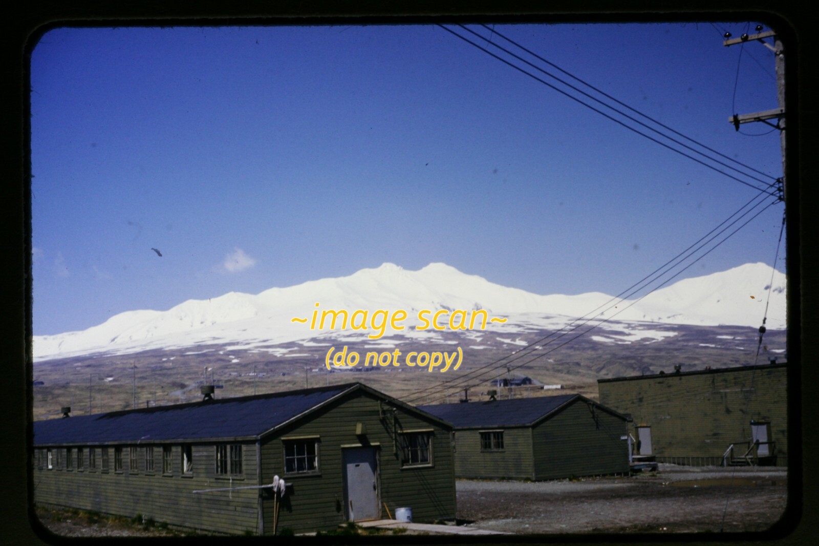 View of Navy NAS Adak, Aleutian Islands Alaska in 1954, Kodachrome ...
