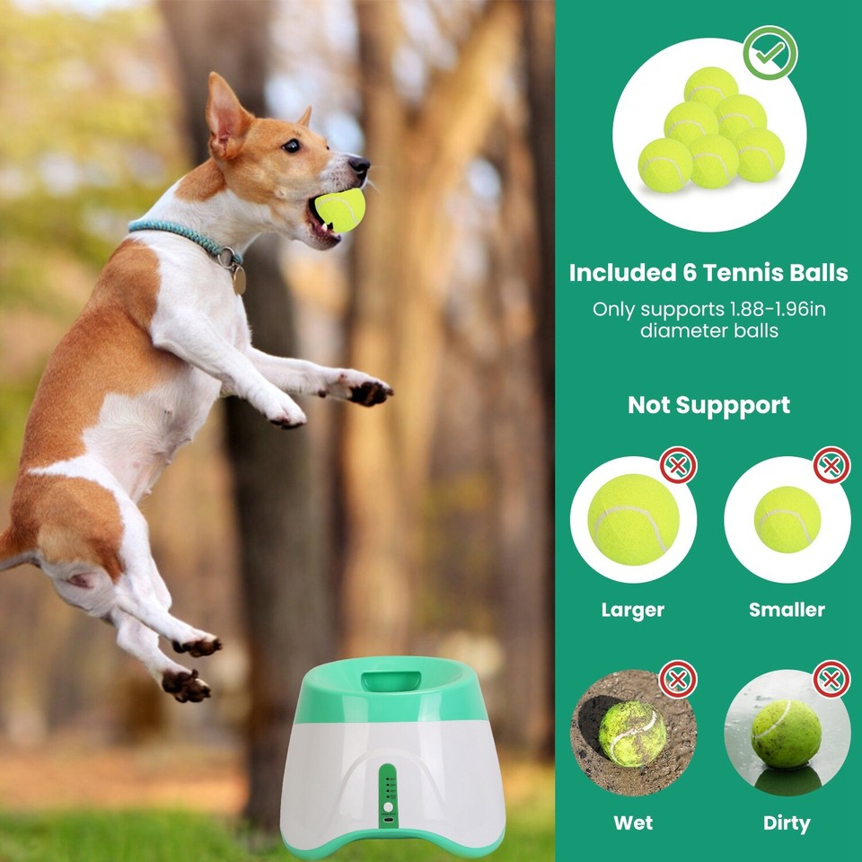 Automatic Dog Ball Launcher Pet Play Toys Ball Thrower Fetch Machine ...