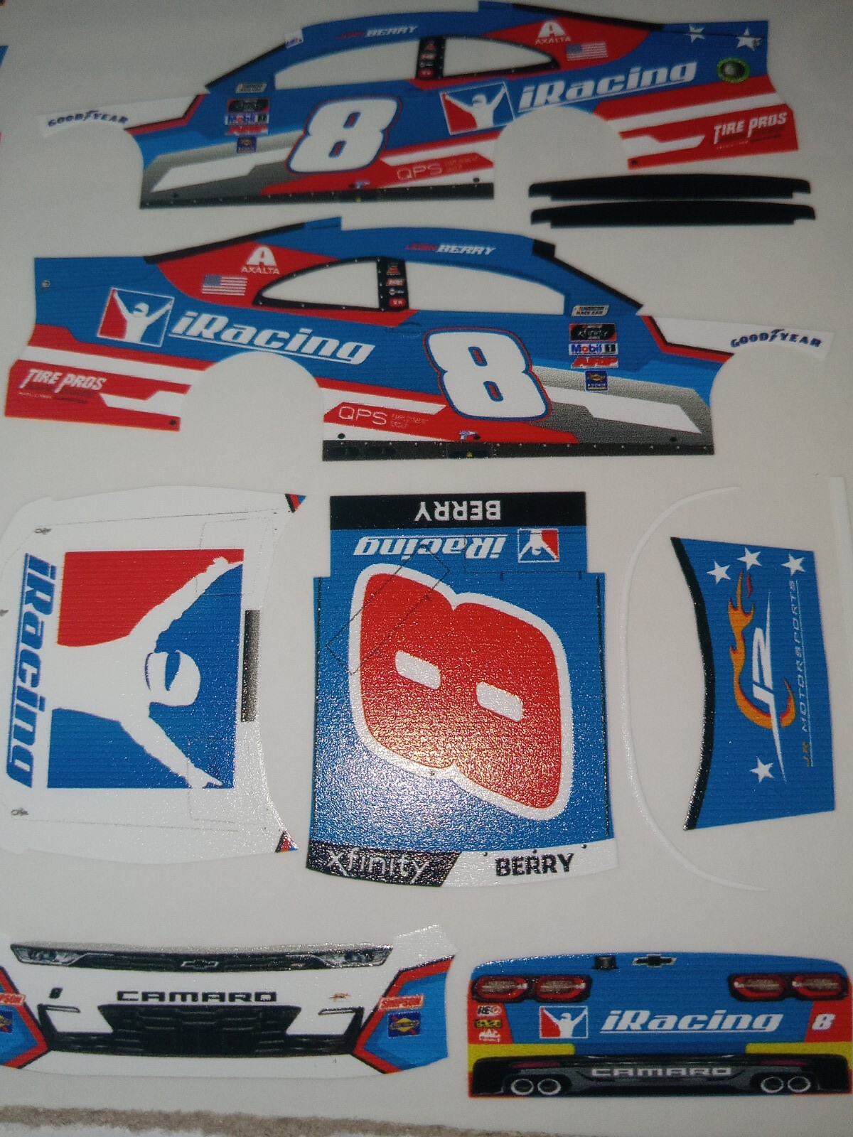 2022 #8 Josh Berry Iracing 1/64 Peel & Stick Decals | eBay