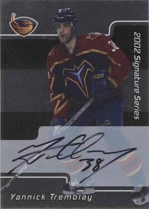 2001-02 In the Game Be A Player Signature Series - Yannick Tremblay ...