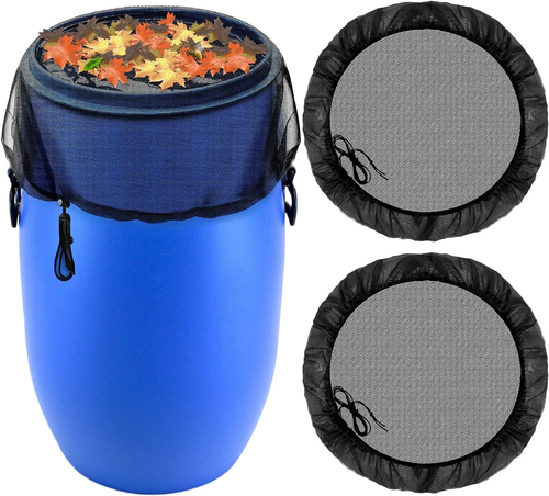 Mesh Cover For Rain Barrel 2pcs Water Collection Buckets Cover Rain ...