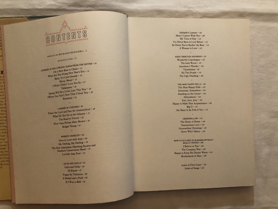 The Frank Loesser Songbook (1971, Illustrated Hardcover) | eBay