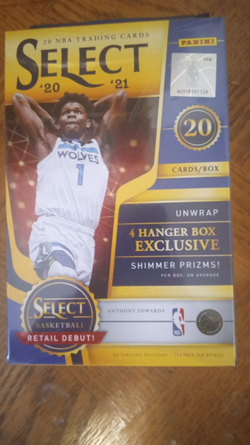 Panini Select 2020 NBA Trading Card Hanger Box (20 Cards, Shimmer ...