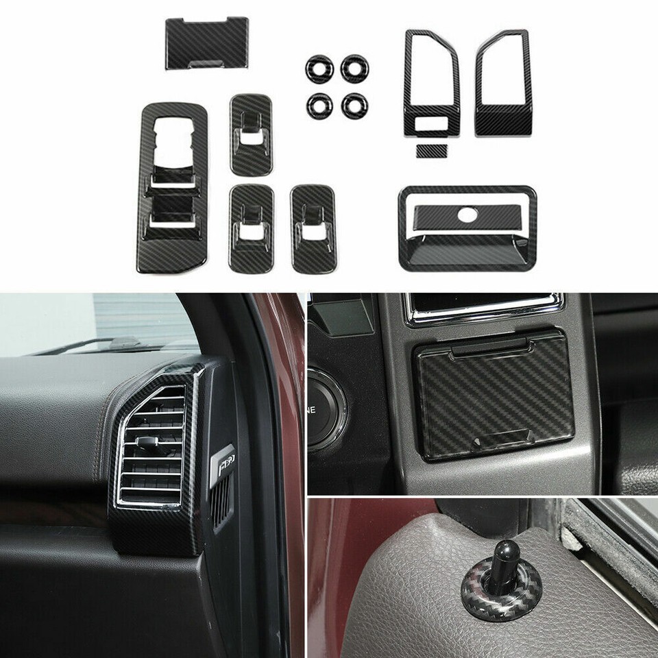 13x Car Accessories Cover Trim Decor Bezels ABS For Ford F150 2015 ...