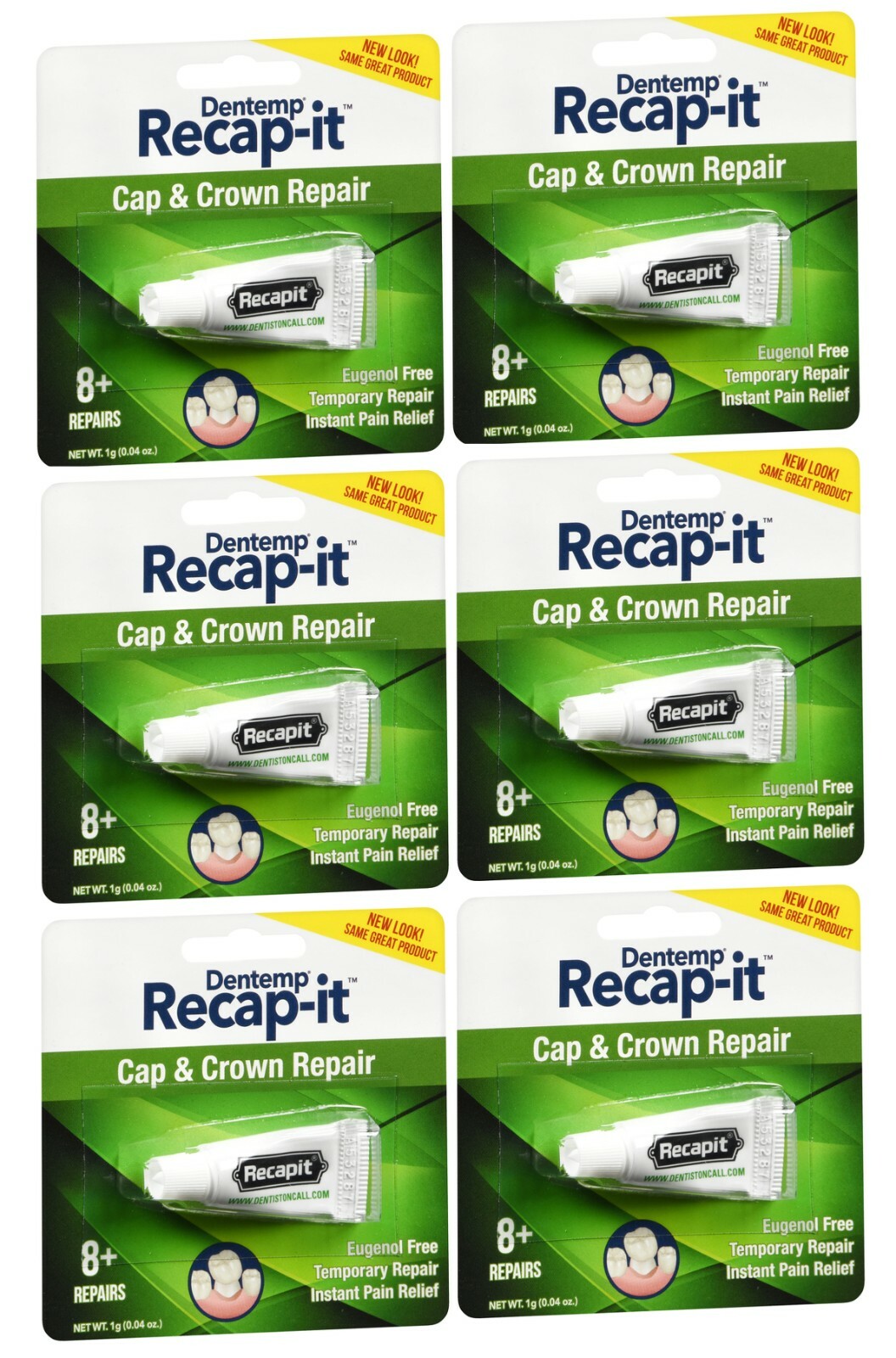 Dentemp Recapit No Mix Cement Loose Caps And Crowns 1g | eBay