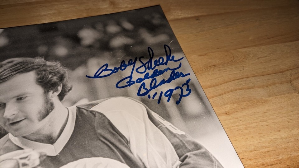 Bobby Sheehan New York Golden Blades WHA Signed Photo W/Our COA | eBay