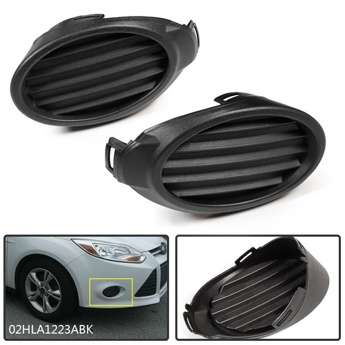Pair Front Bumper Fog Light Lamp Cover Grille Bezel Fit For 12-14 Ford ...