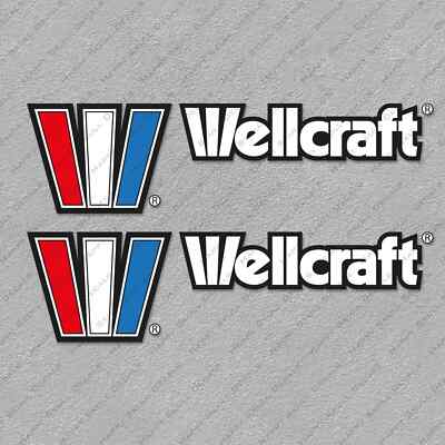 2 High Quality Decals fits WELLCRAFT BOAT V1 DECALS 21" LONG USA | eBay