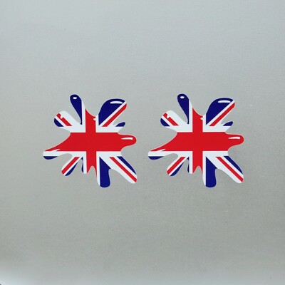 2x UK British Union Jack Flag Splat Vinyl Sticker Decal For Car Van ...